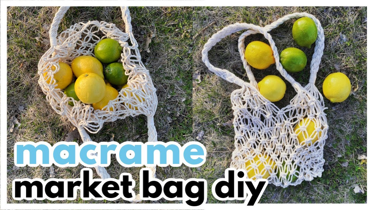 DIY Macrame Bag with Comfy Braided Handles // Tutorial + Video ...