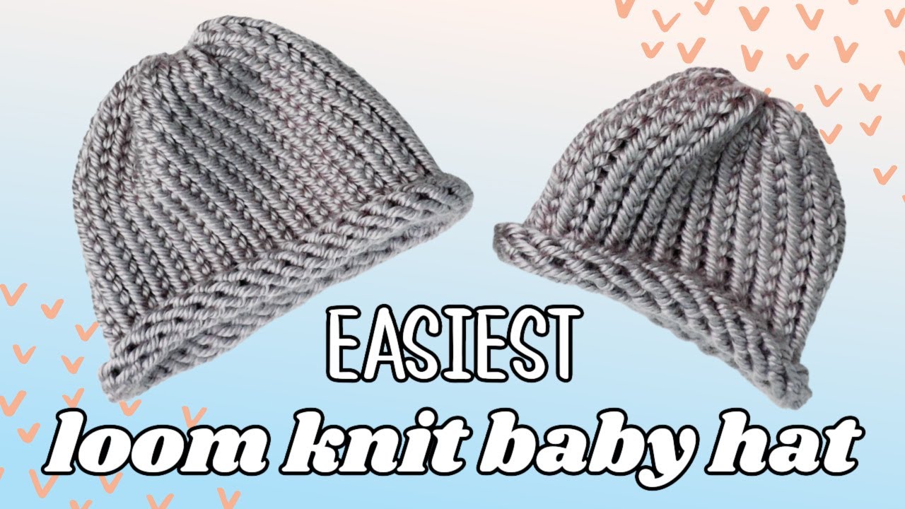 Easiest Loom Knit Baby Hat (Free Pattern!) | Marching North